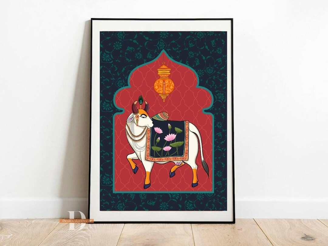 Indian Art Pichwai Painting Pichwai Cow Painting India Wall - Etsy