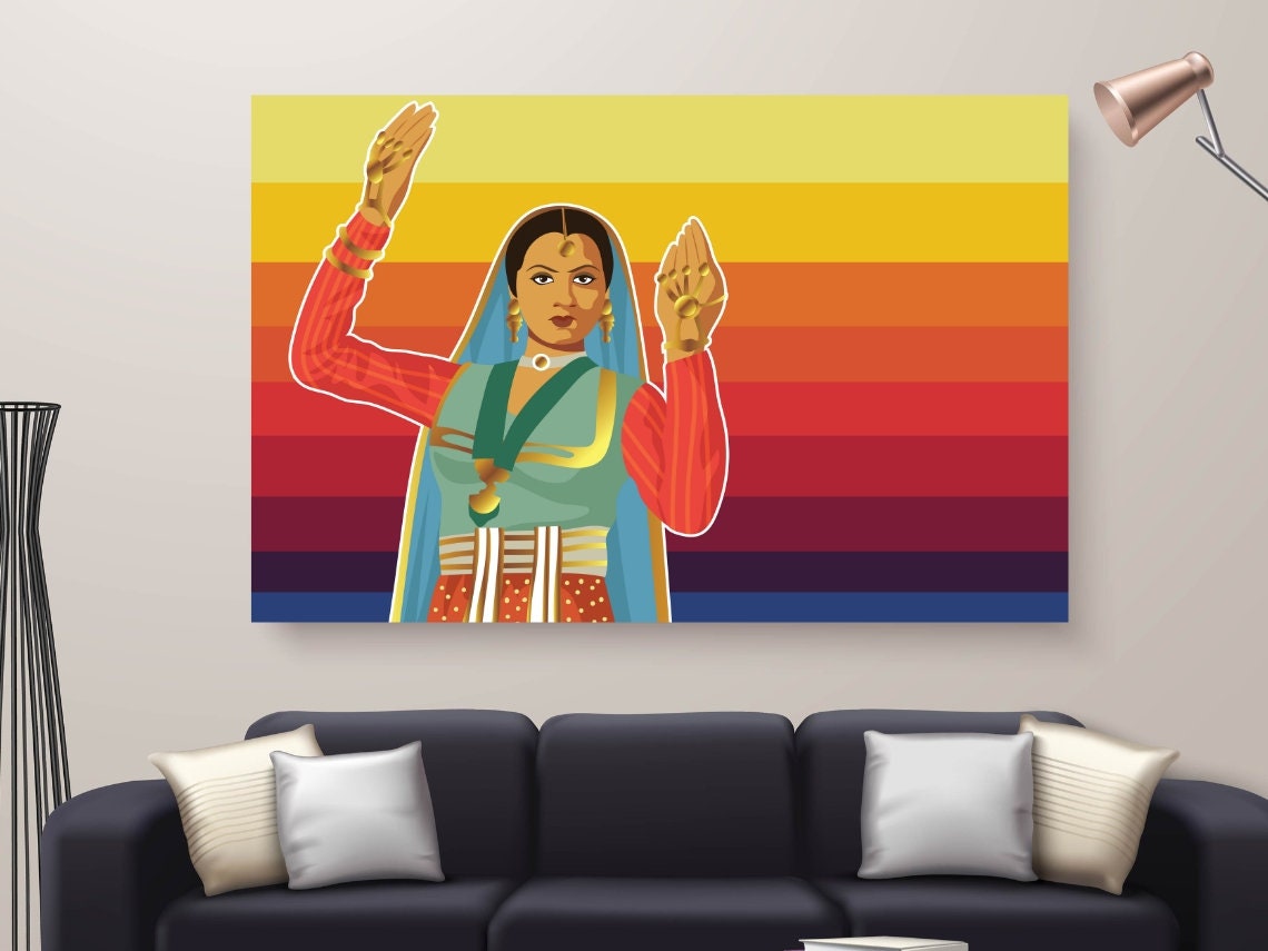 Rekha Poster Indian Movie Wall Art Film Poster Desi - Etsy