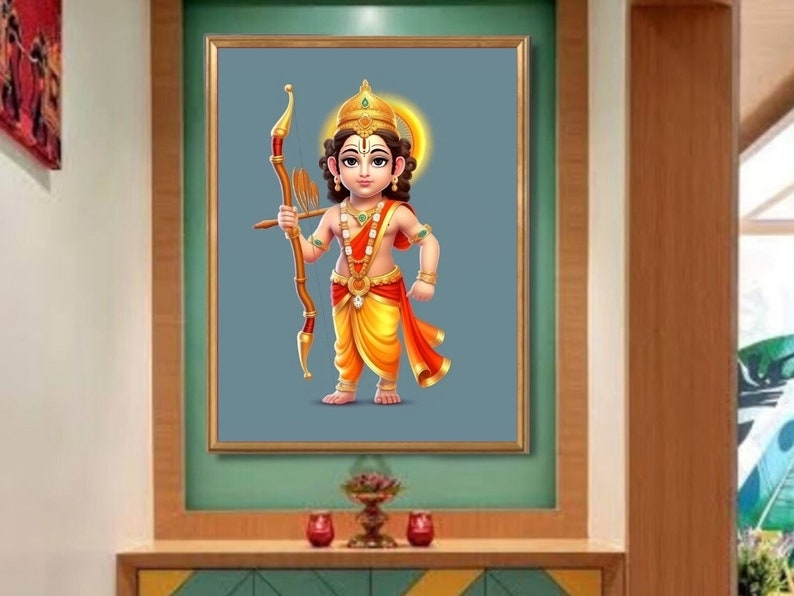 Ram Ji Print , Ayodhya Ram Mandir Temples of India Watercolor Art ...