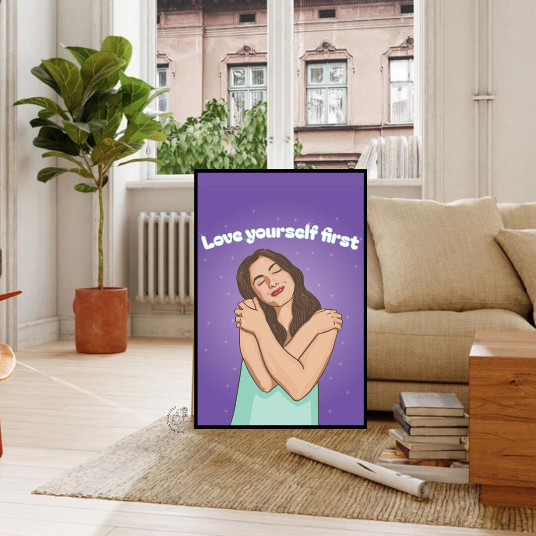 NOTE TO SELF Poster, Self Love Poster Print, Manifest Wall Art, Daily ...