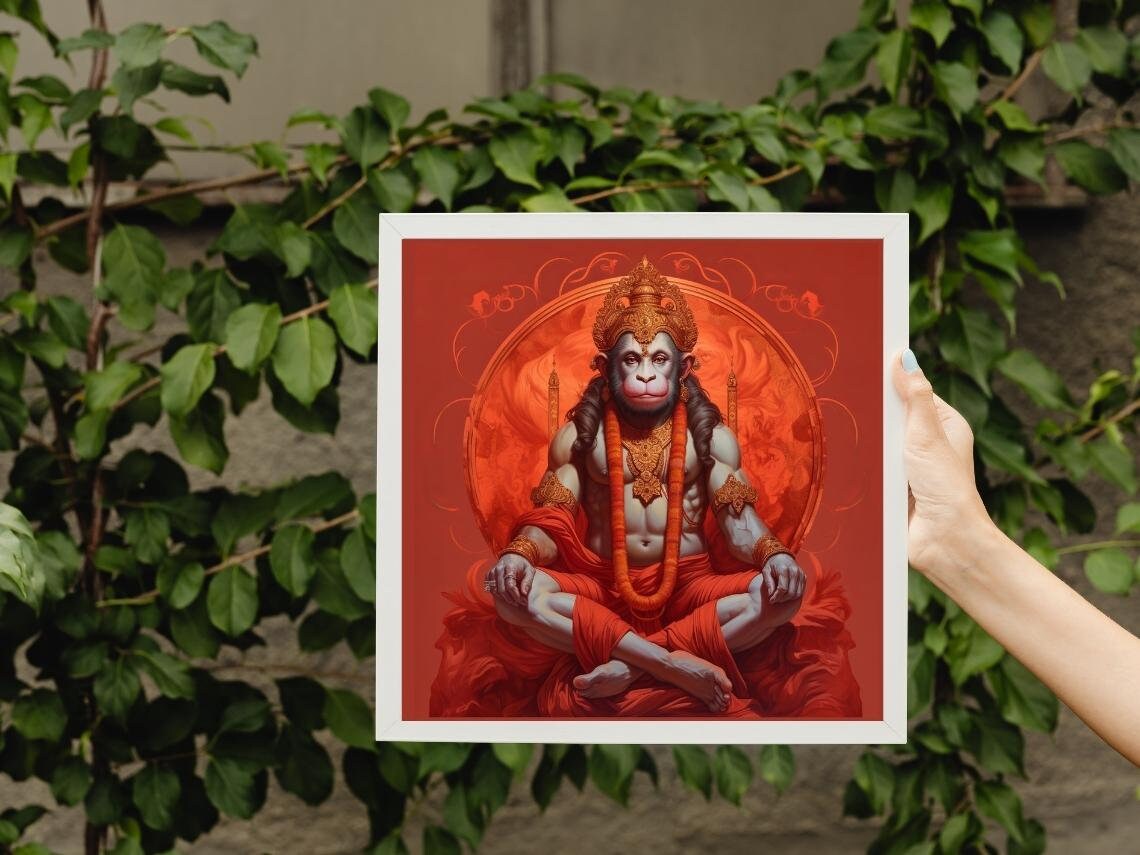 Lord Hanuman PRINT, Hanuman Ji , Monkey God, Ramayana, Hindu Gods ...