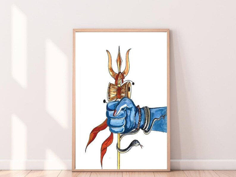 Lord Shiva Painting, Adiyogi Wall Art, Indian God Shivji Mahadev Art ...