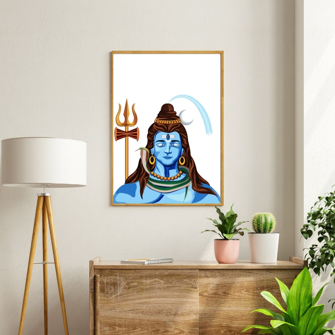 Lord Shiva Art Print, Shiva Wall Art, Hindu God Art, Hindu Artwork ...