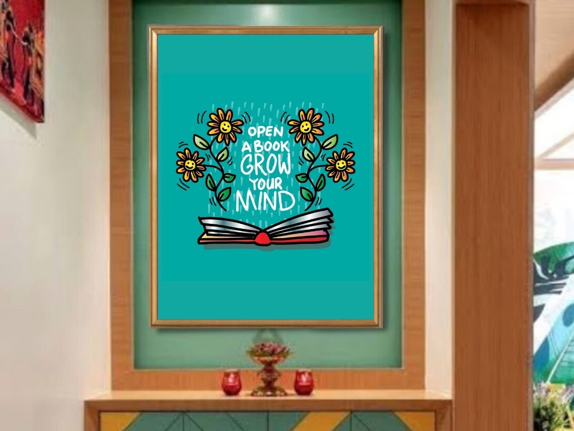 Book Lover,girl Reading Print, Bookish Poster, One More Chapter, Folded ...