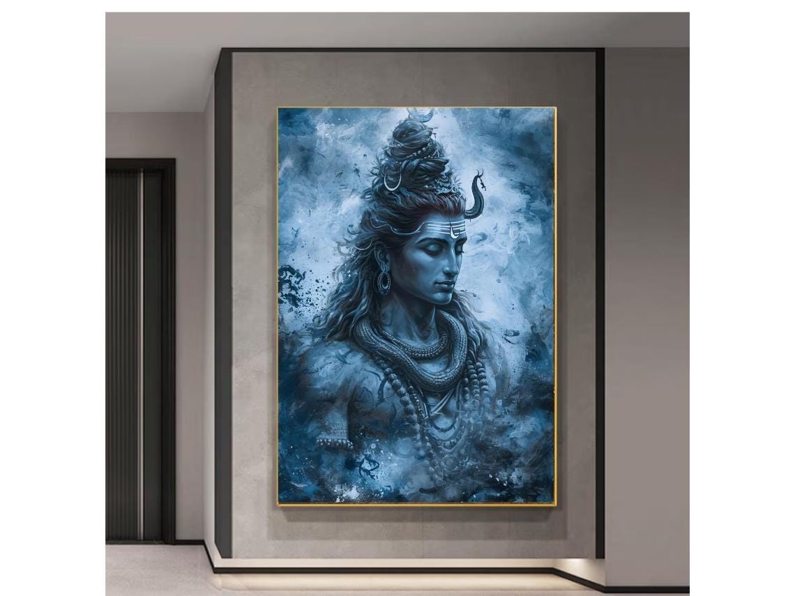 Shiv Ji Print ,lord Shiva ,shiva God at Mount Everest Painting ...