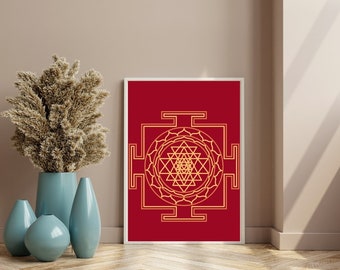 Buy Ganesha Yantra, Yantra Painting, Spiritual Gift, Yantra Mandala ...