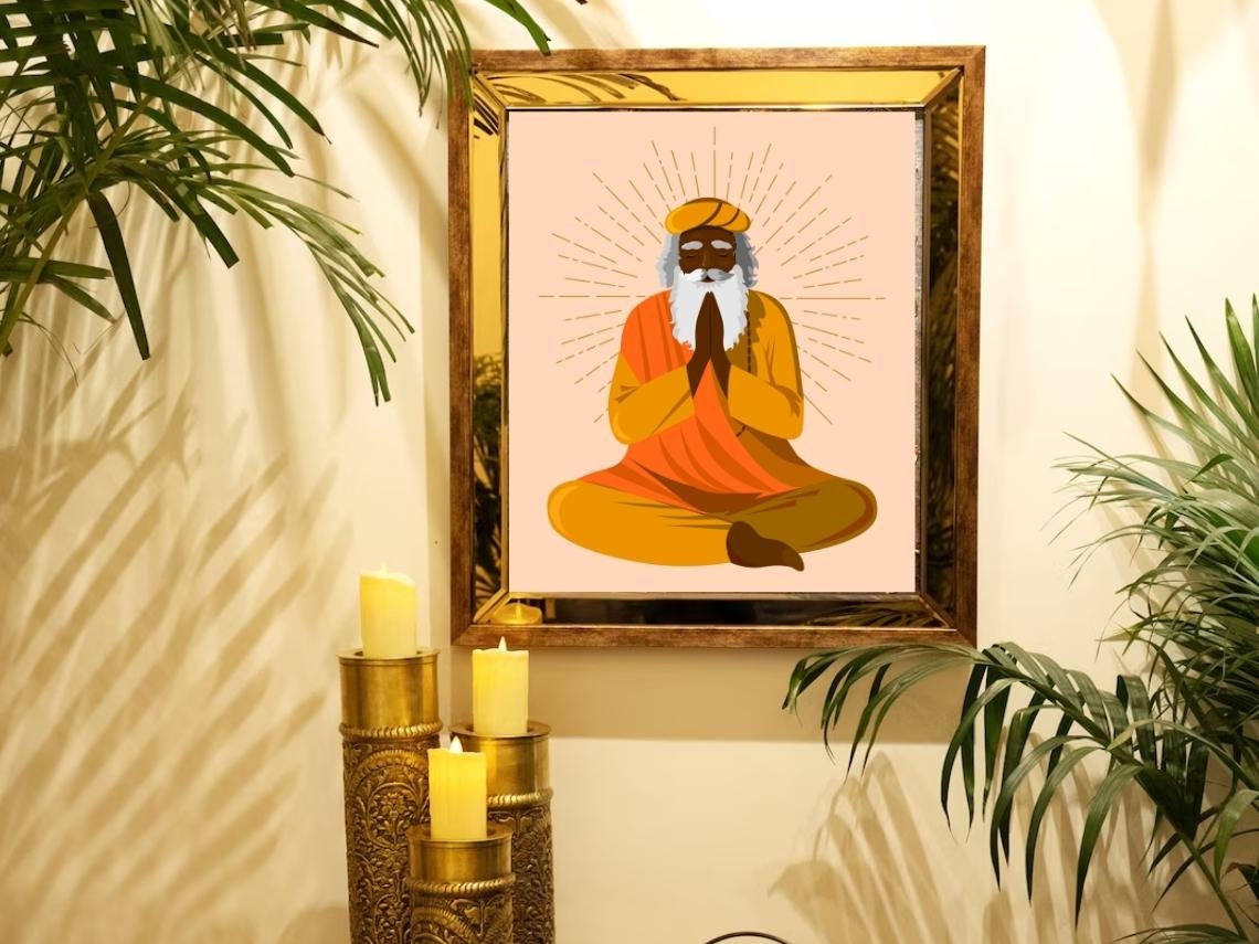 Sadhguru Wall Art Sadhguru Sadhguru Picture Isha Yoga - Etsy