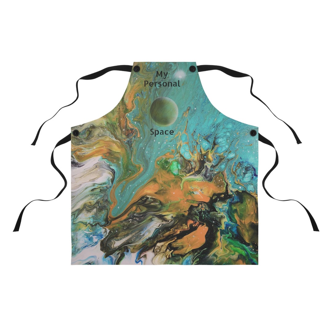 Apron With Space Painting Personal Space Apron BBQ Bib Space Theme Man ...