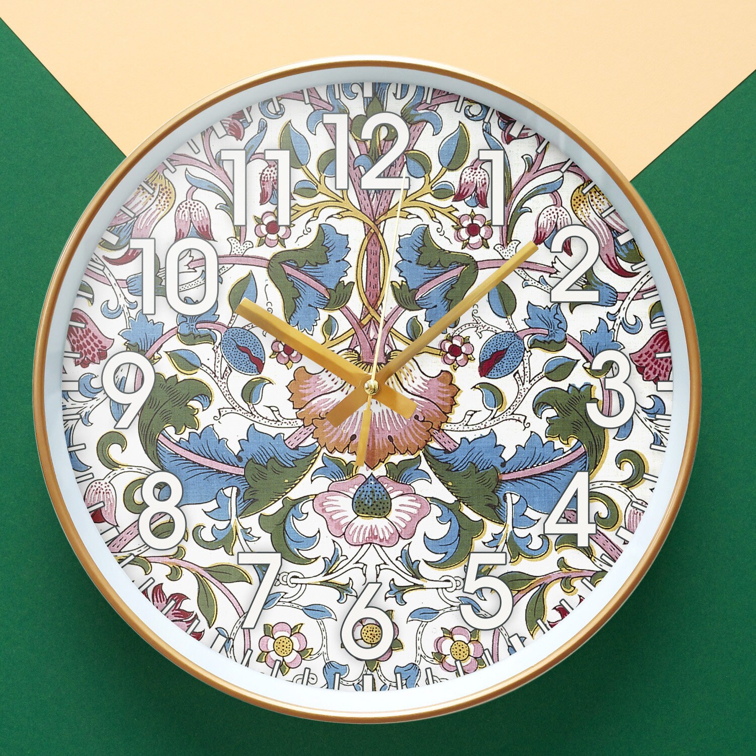 Lodden Flower Wall Clock, William Morris Art Clock, Retro Plant ...