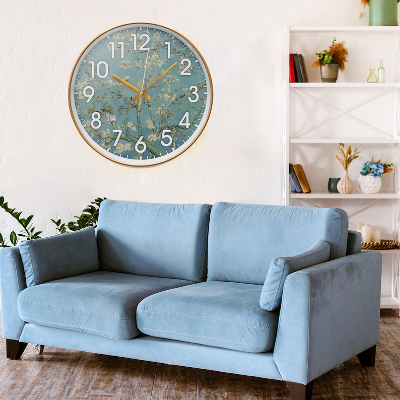 Van Gogh Clock Art, Bedroom Silent Clock, Apricot Bloom by Van Gogh ...