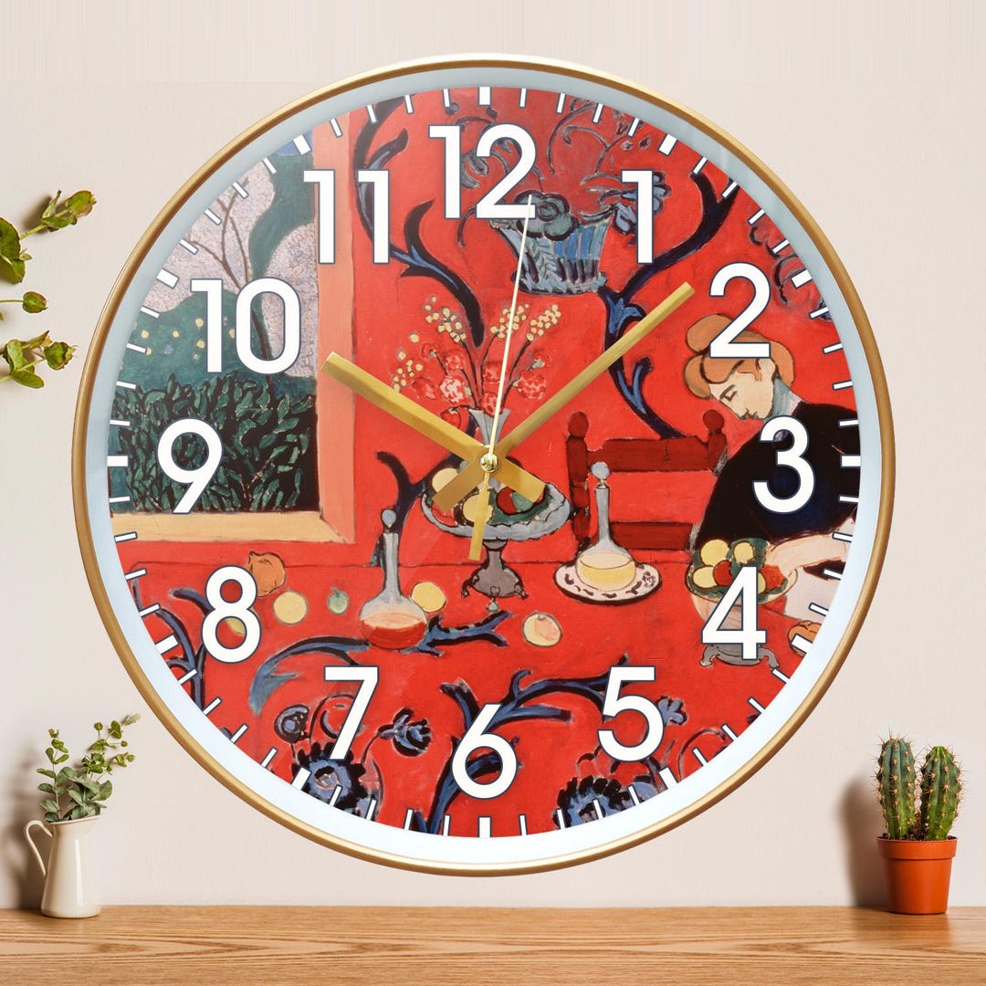 Henri Matisse Retro Clock, Sad Girl Oil Painting, Living Room ...