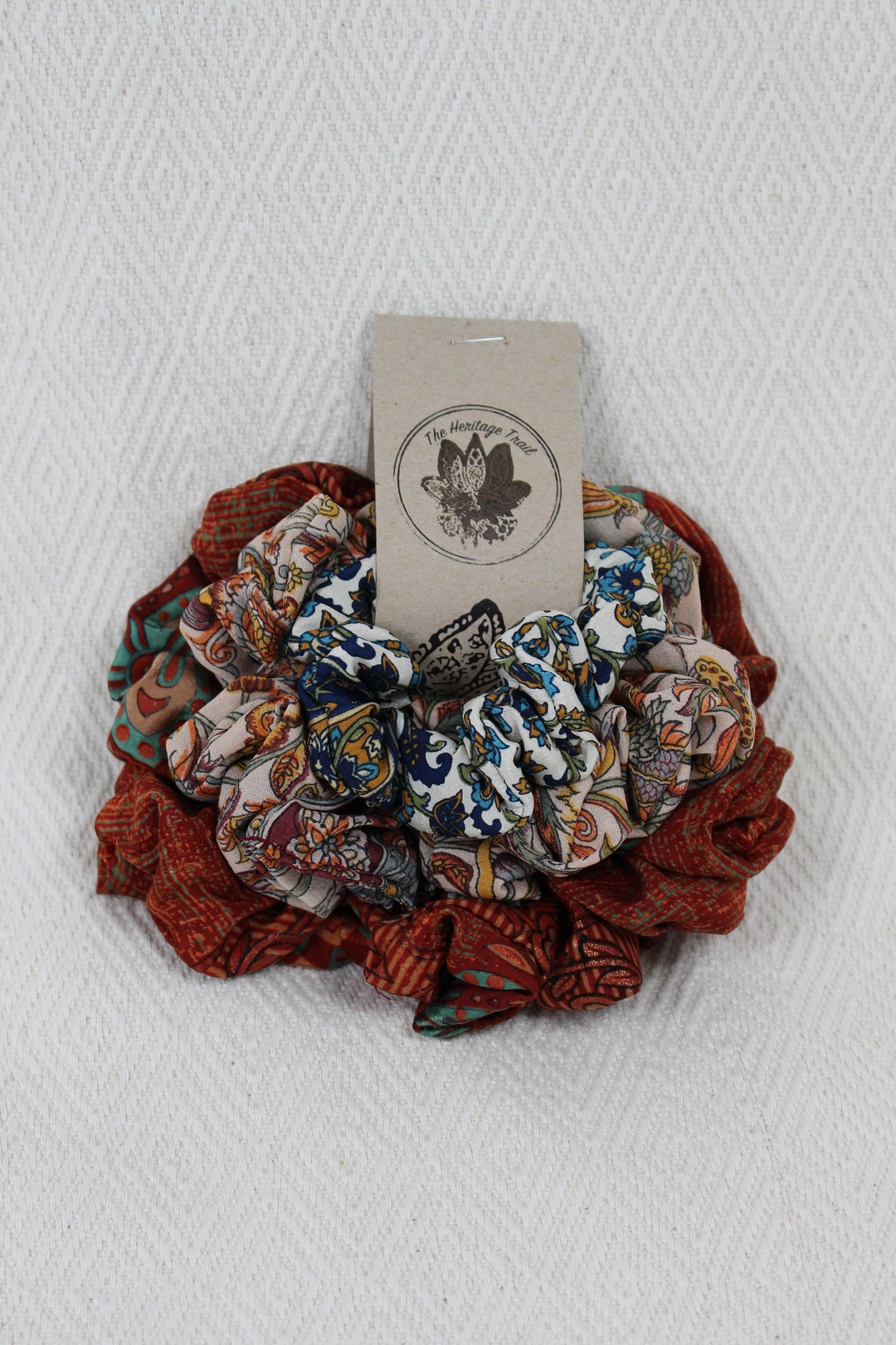 Recycled Sari Boho Scrunchies Hair Tie Bohemian Saree Hair Tie - Etsy