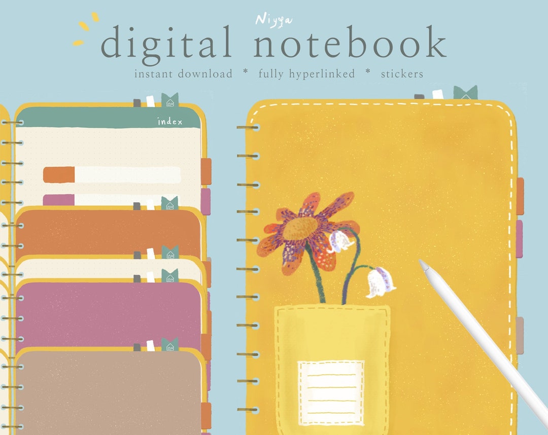 Minimalist Digital Notebook Hyperlinked Journal Note-taking Templates ...