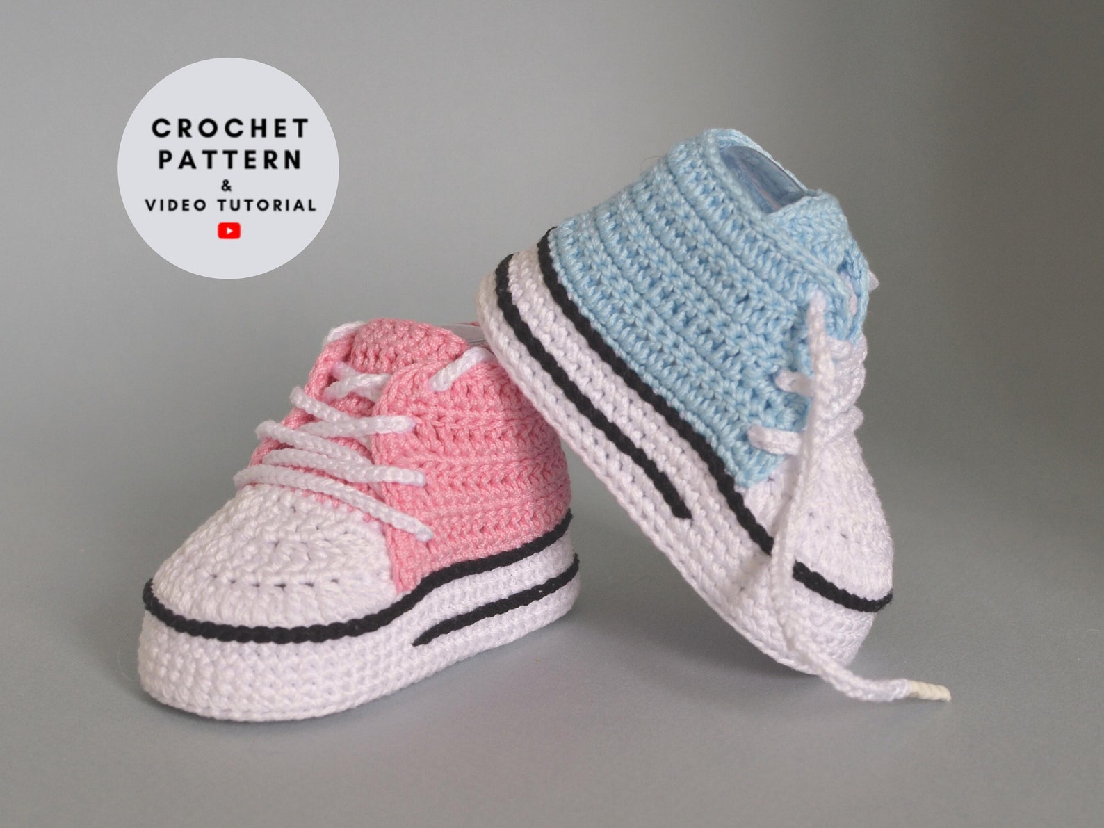 Crochet Pattern Baby Booties Crochet Baby Shoe Sneakers - Etsy