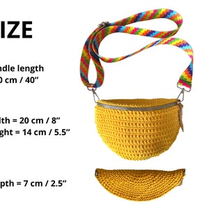 Crochet Sling Bag Pattern, Spring Cross Body Purse, Bum Bag Unisex ...