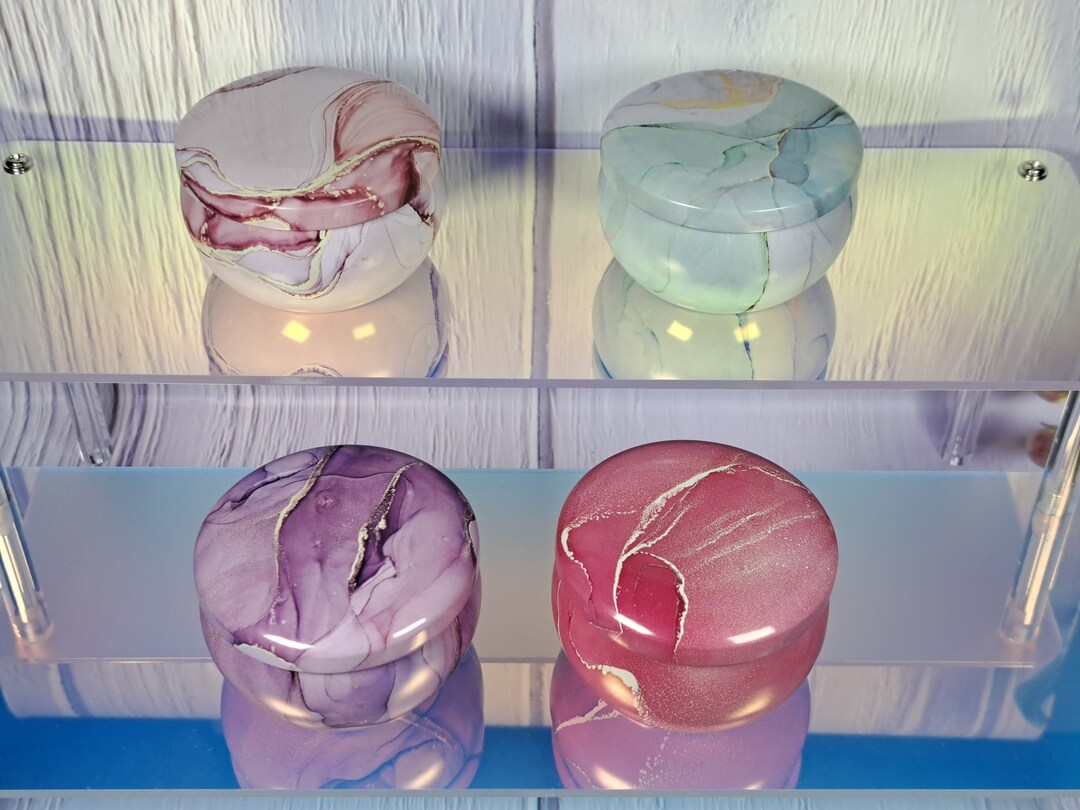 Large Marble Effect Trash Pot/storage Tins - Etsy