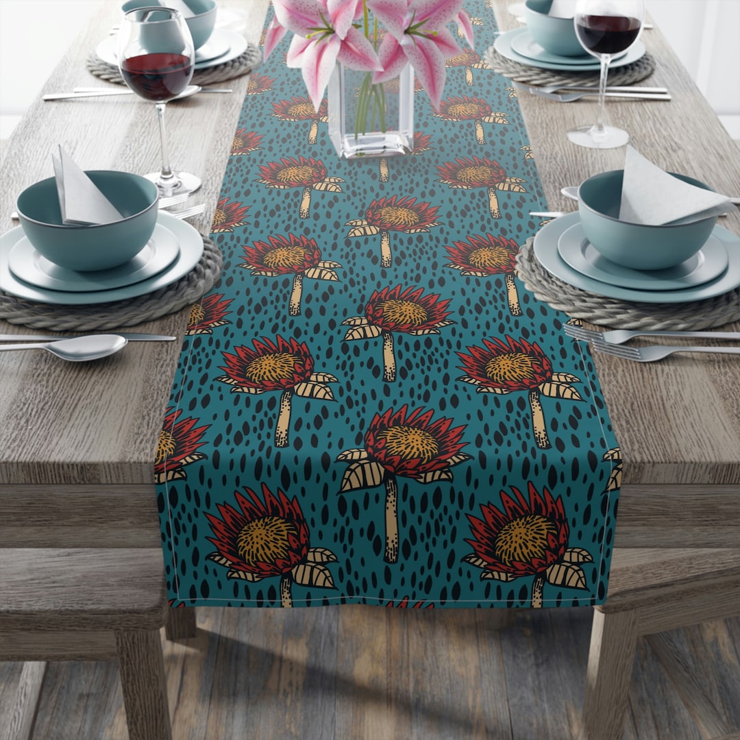 Protea South Africa Home Decor Table Runner cotton, Polysouth African ...