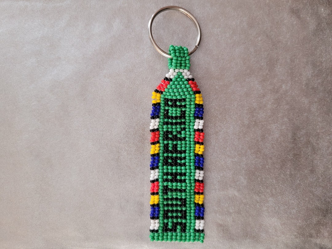 HANDMADE South African Beaded Keychain - Etsy