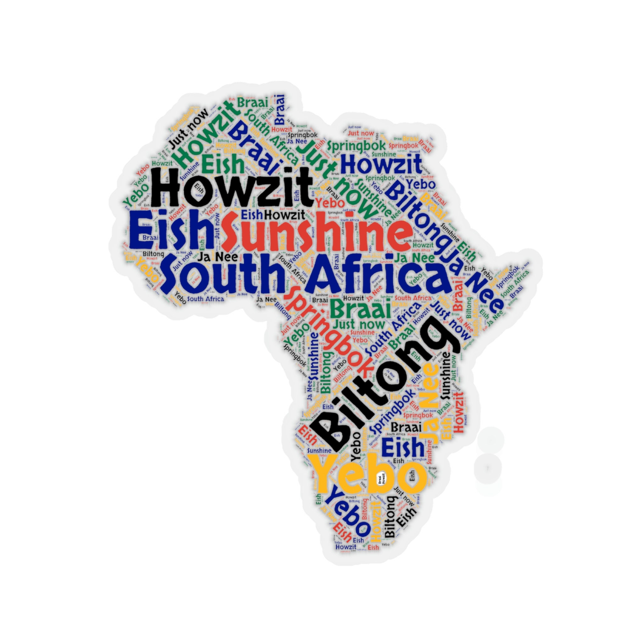 Personalised African Map Custom Word Wall Art Add Your Own - Etsy
