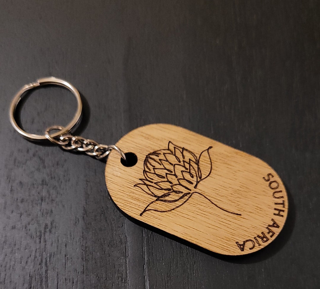 Handmade Wooden South African Keyrings - Etsy