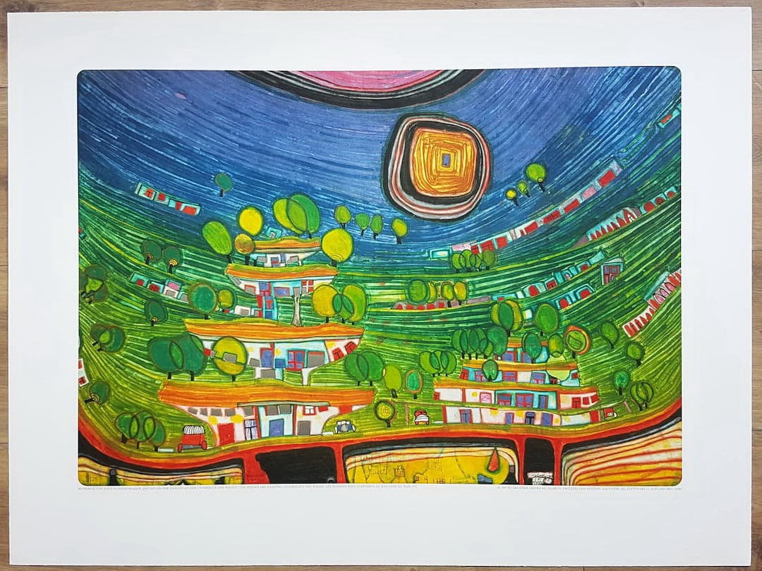 Friedensreich Hundertwasser the Houses Are Hanging - Etsy