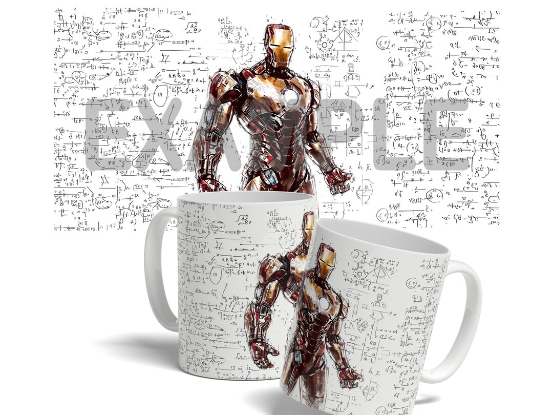 Iron Man Mugs, 11oz Mugs, Sublimation Designs, Mug Stencil, Coffee Mugs ...