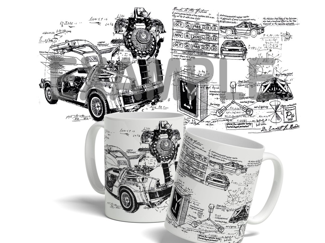 Back to the Future, Mugs 11oz, Sublimation Designs, Mug Stencil, Coffee ...