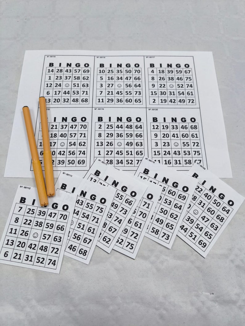 1200 Bingo Cards, Pdf Download, 6 per Page, - Etsy