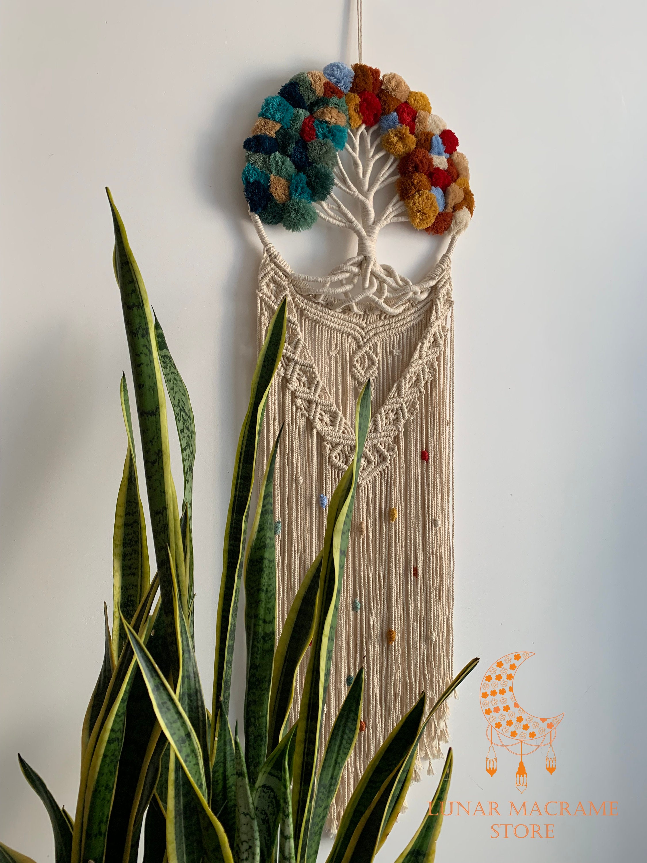 Handmade Macrame Tree of Life, Dreamcatcher Tree of Life Wall Hanging ...