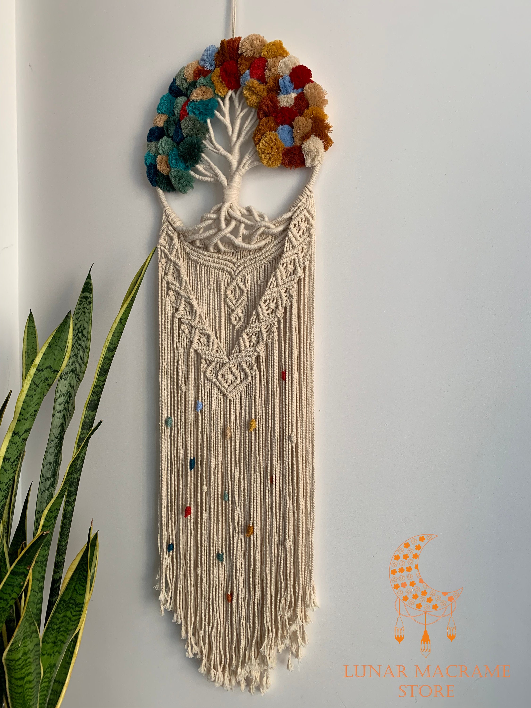 Handmade Macrame Tree of Life, Dreamcatcher Tree of Life Wall Hanging ...