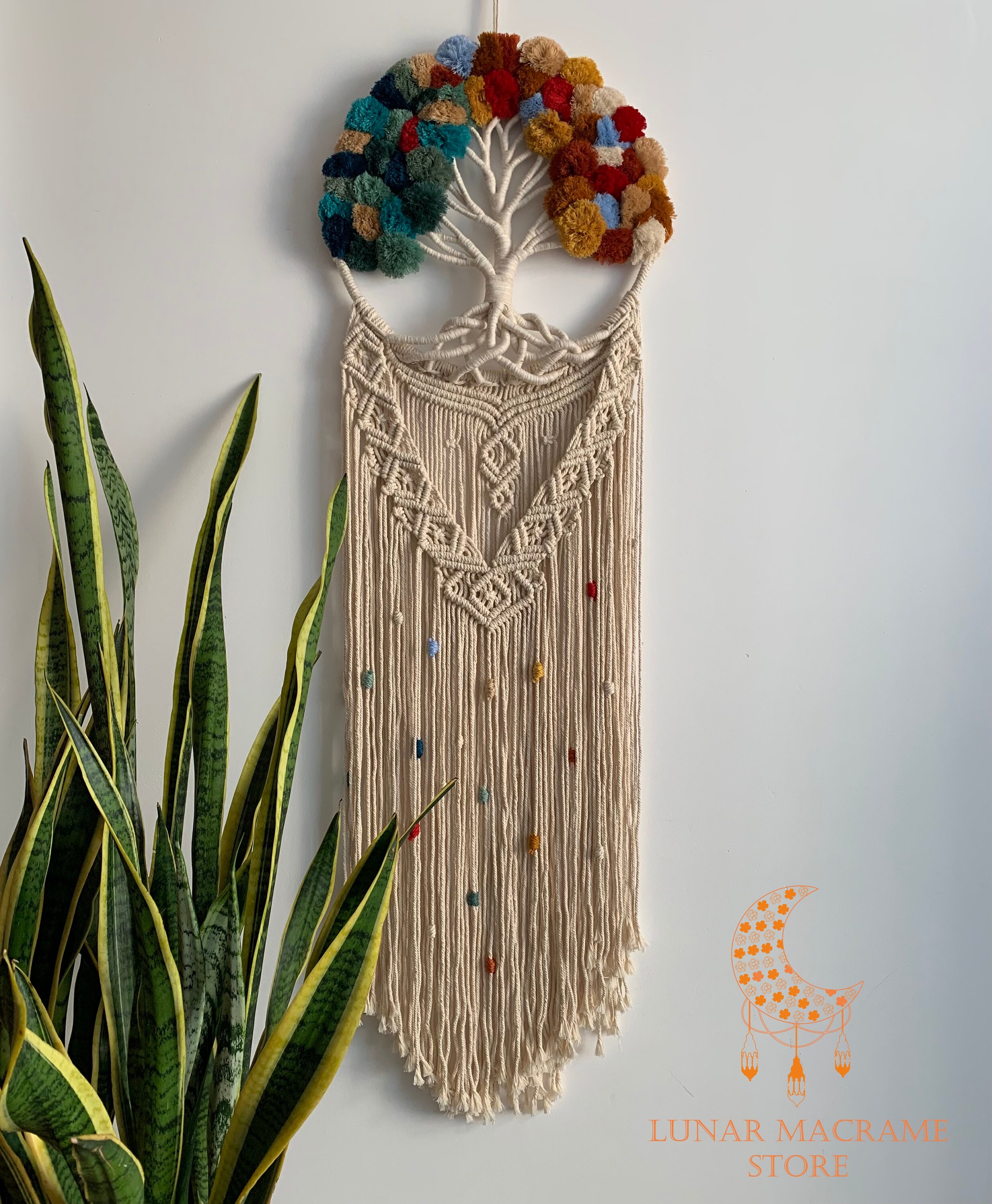 Handmade Macrame Tree of Life, Dreamcatcher Tree of Life Wall Hanging ...