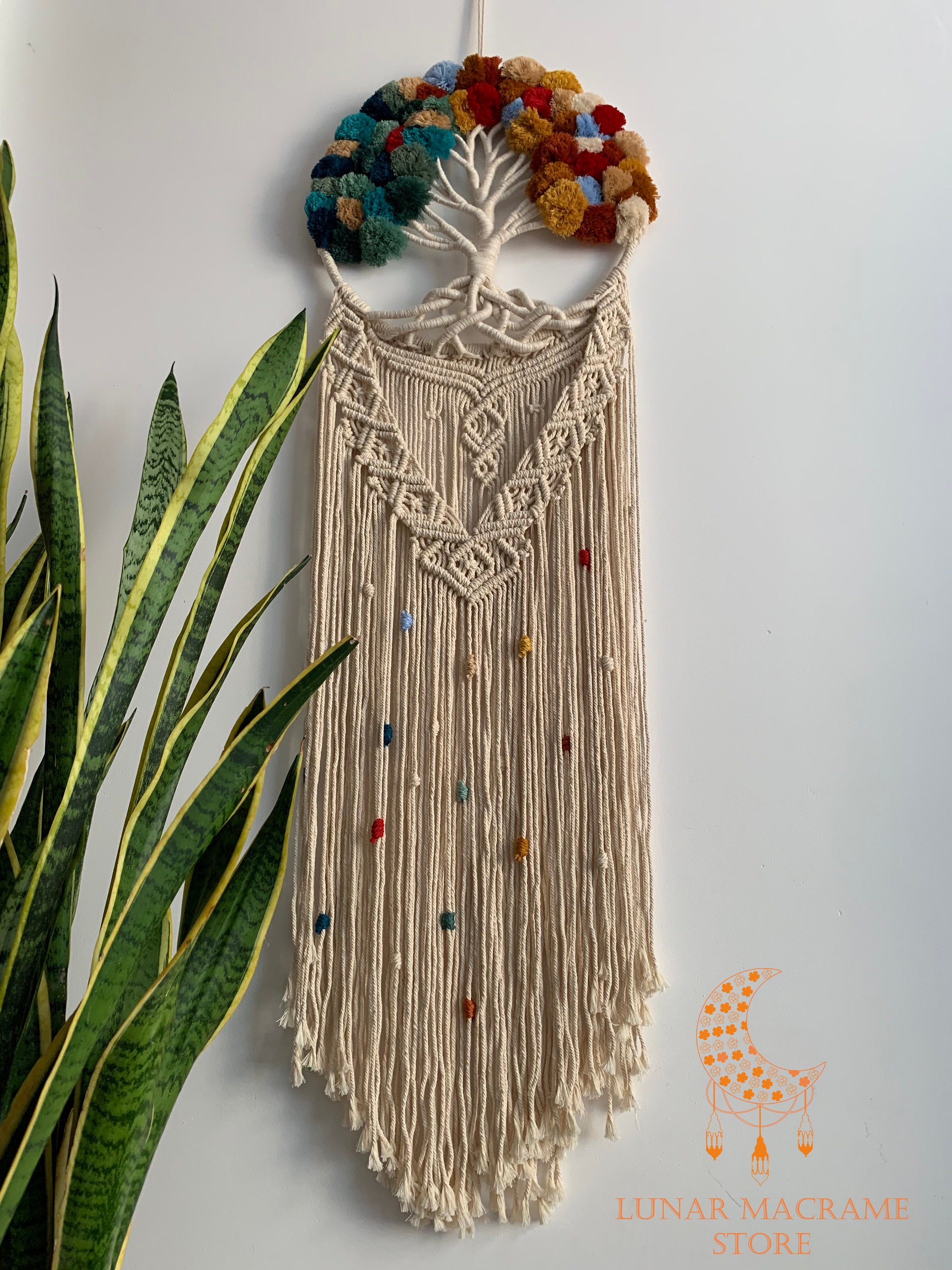 Handmade Macrame Tree of Life, Dreamcatcher Tree of Life Wall Hanging ...