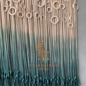 Macrame Sun on the Sea Wall Art Painting, Japandi Yarn Wall Hanging ...