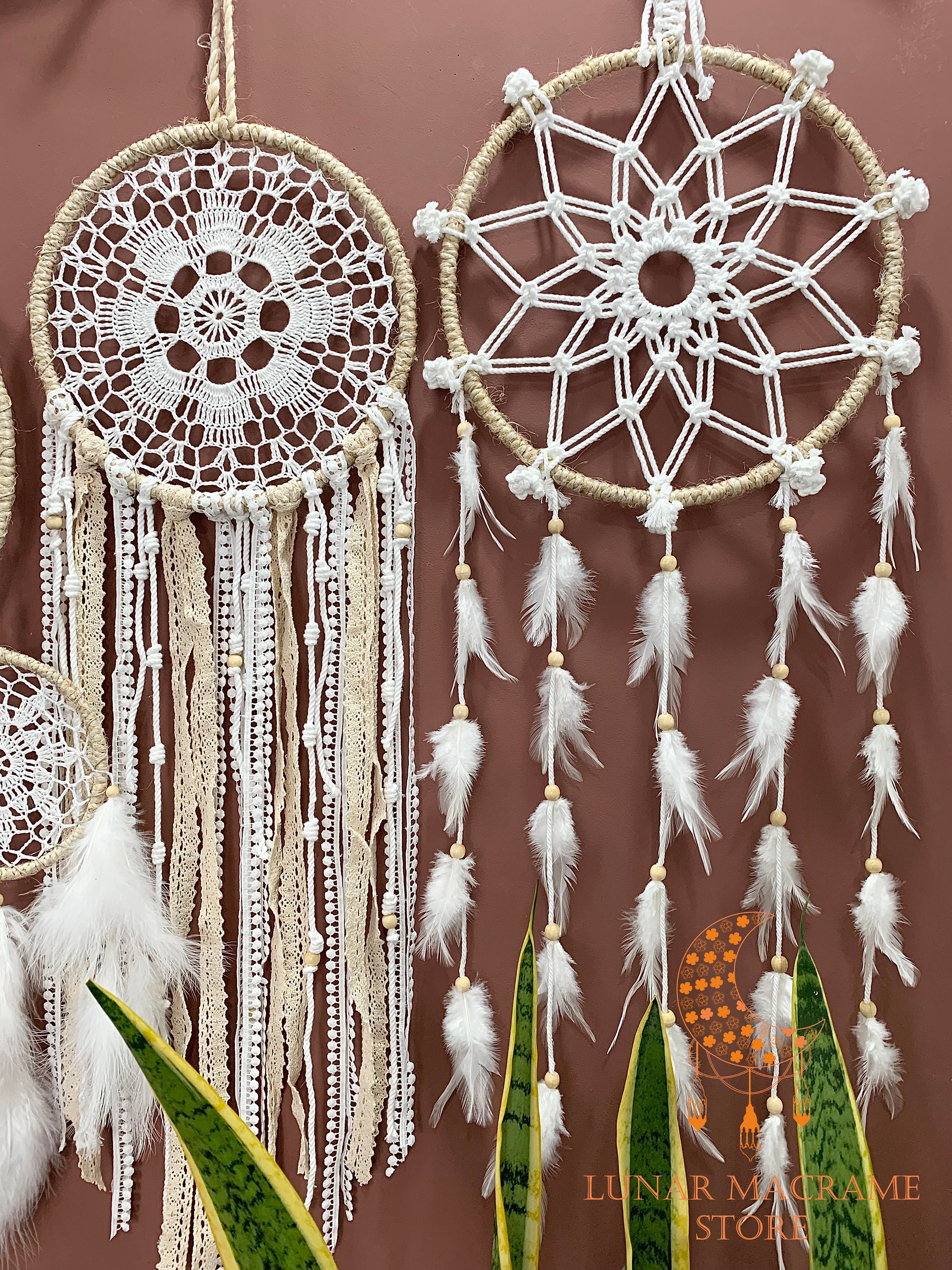 Large Dream Catchers Feather Wall Hanging, Dreamcatcher Decorate ...