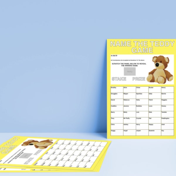 Guess the Teddy Name - Etsy UK