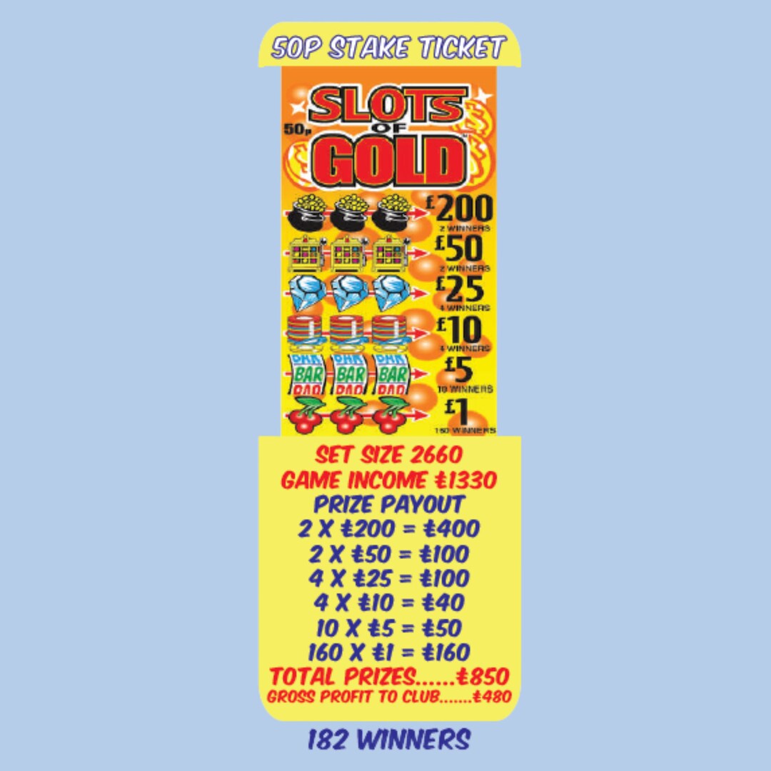Slots of Gold Pull Tab Break Open Tickets 50p Stake - Etsy UK