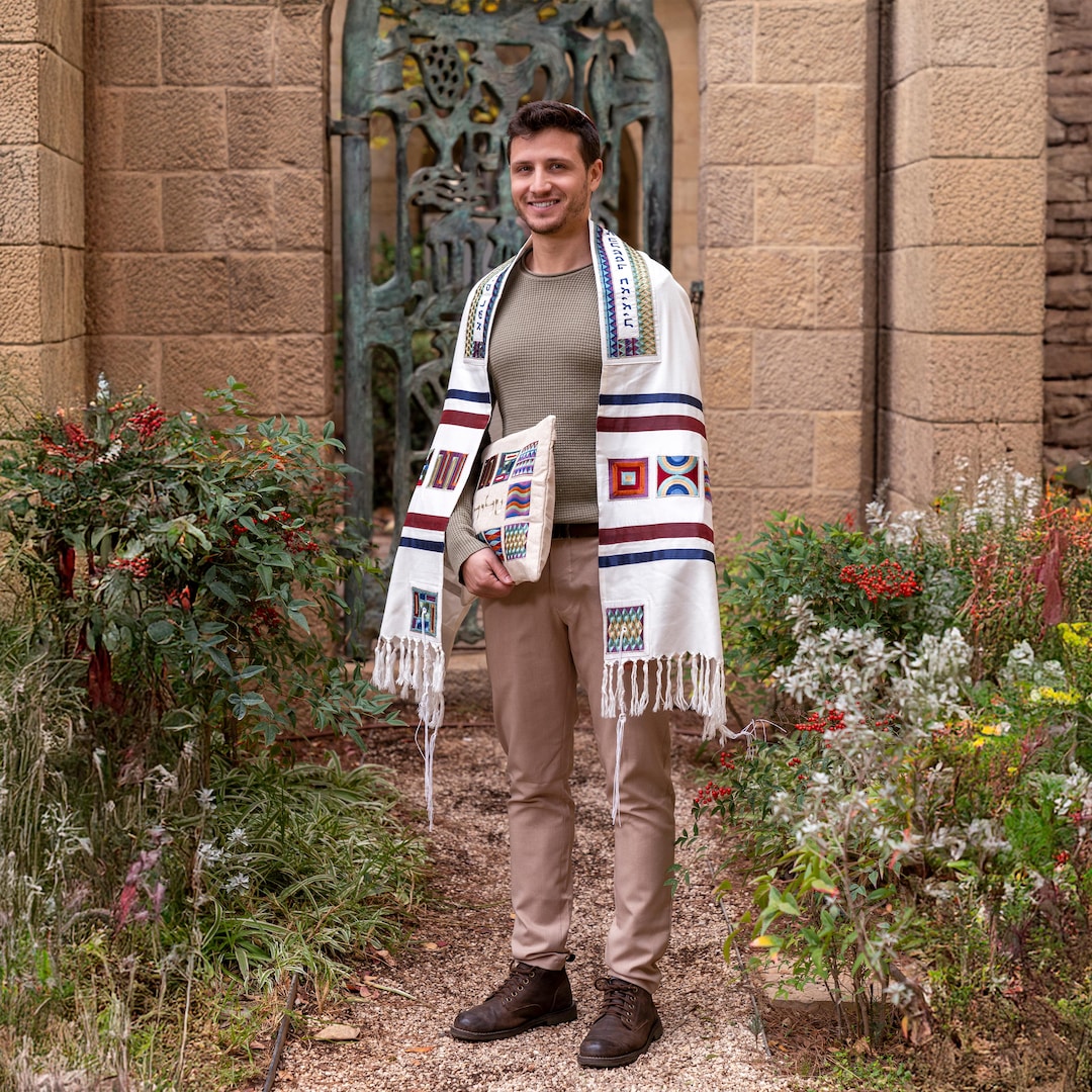 Yair Emanuel Modern Tallit Prayer Shawl Set - 75 X 20.5