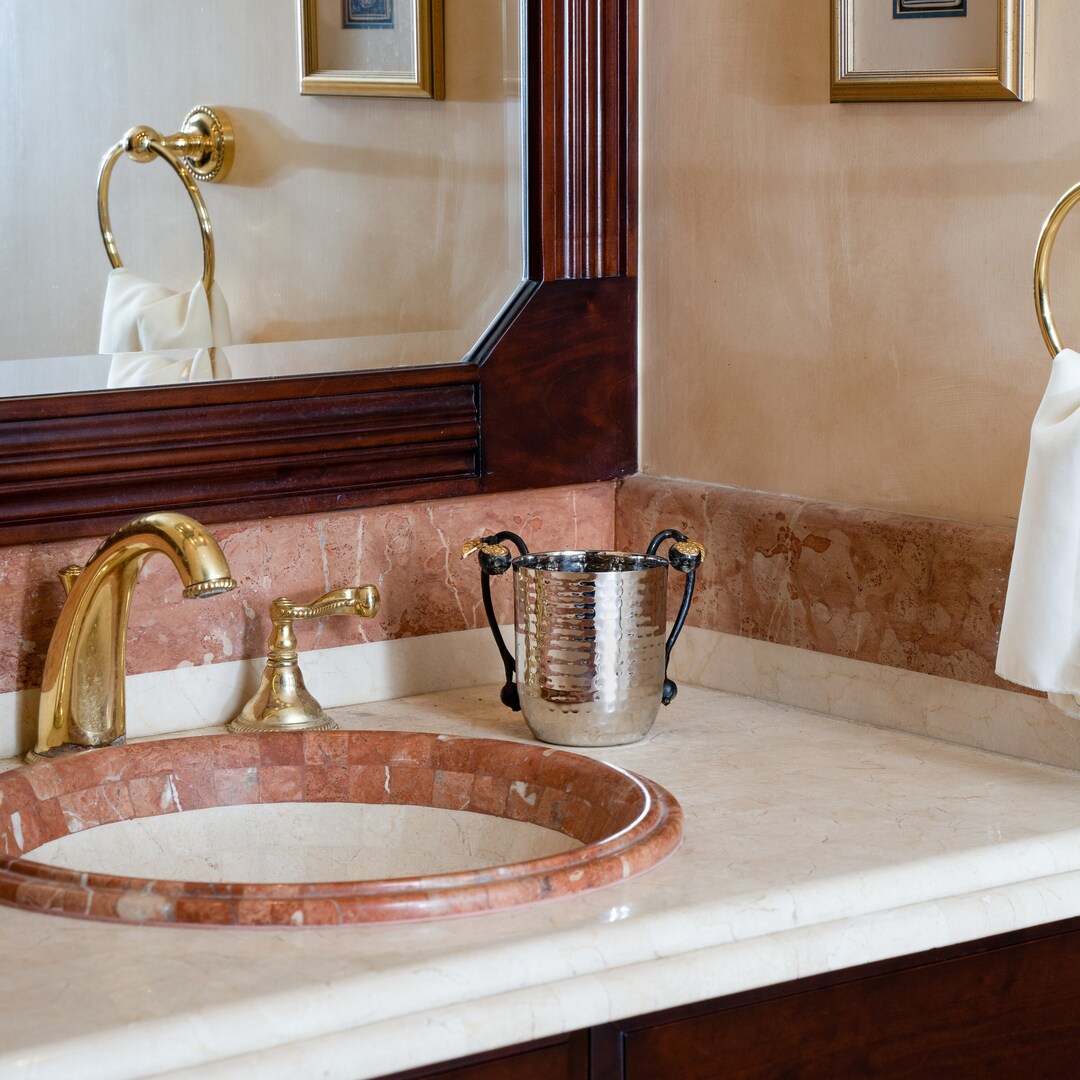 Yair Emanuel Elegant Netilat Yadayim Cup - Sculpted Handles Hand ...