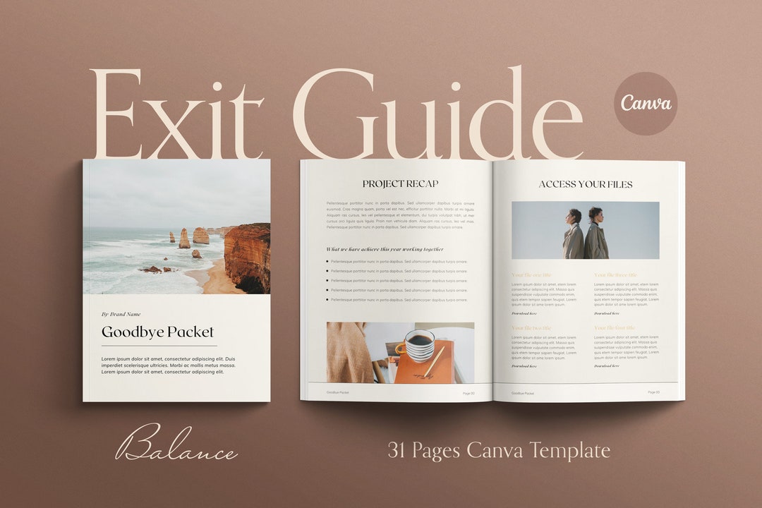 BALANCE | Goodbye Packet Canva Template, Client Exit Guide, Client ...