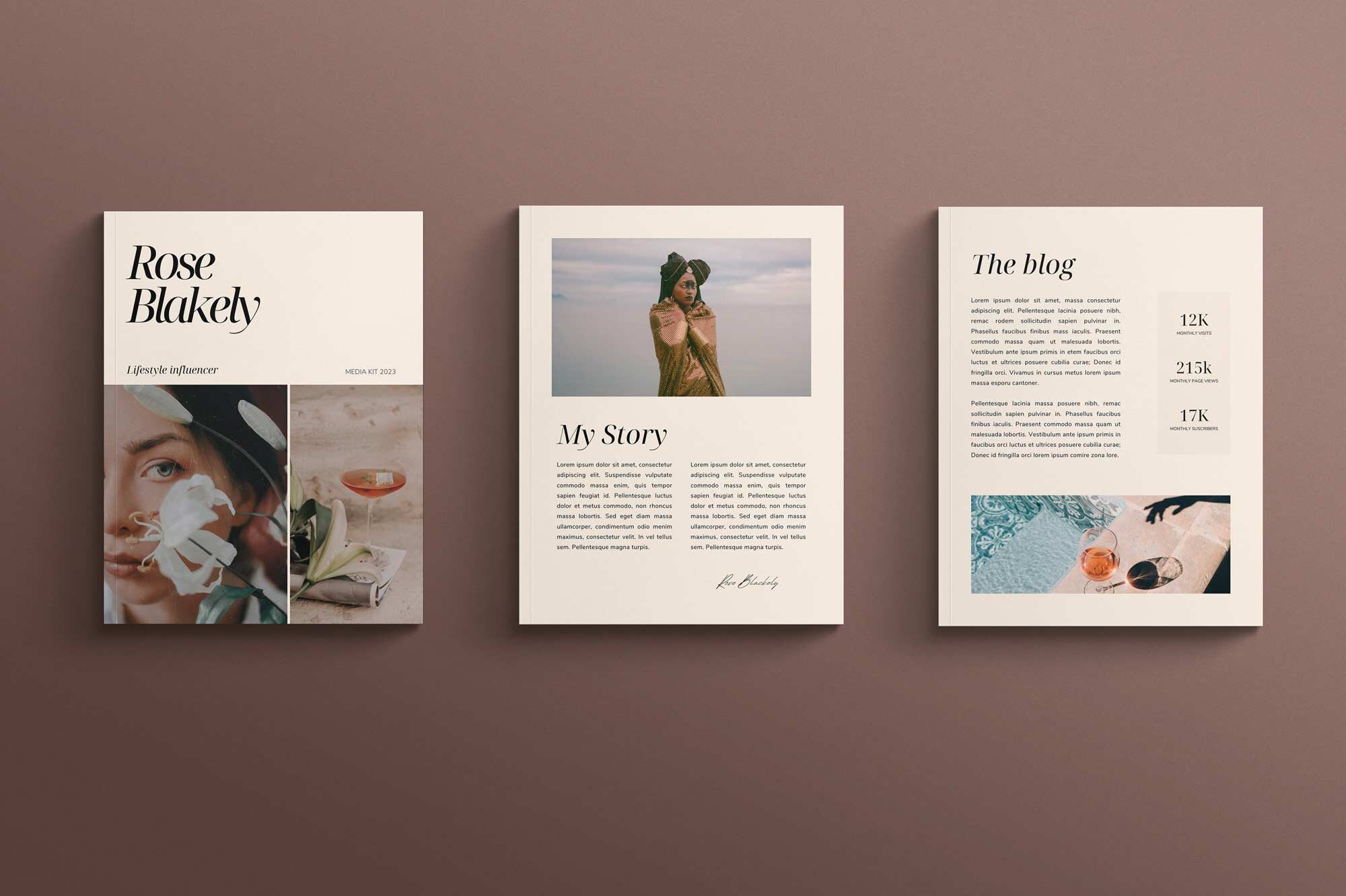 Media Kit Template for Photographers | Media Kit for Influencers ...