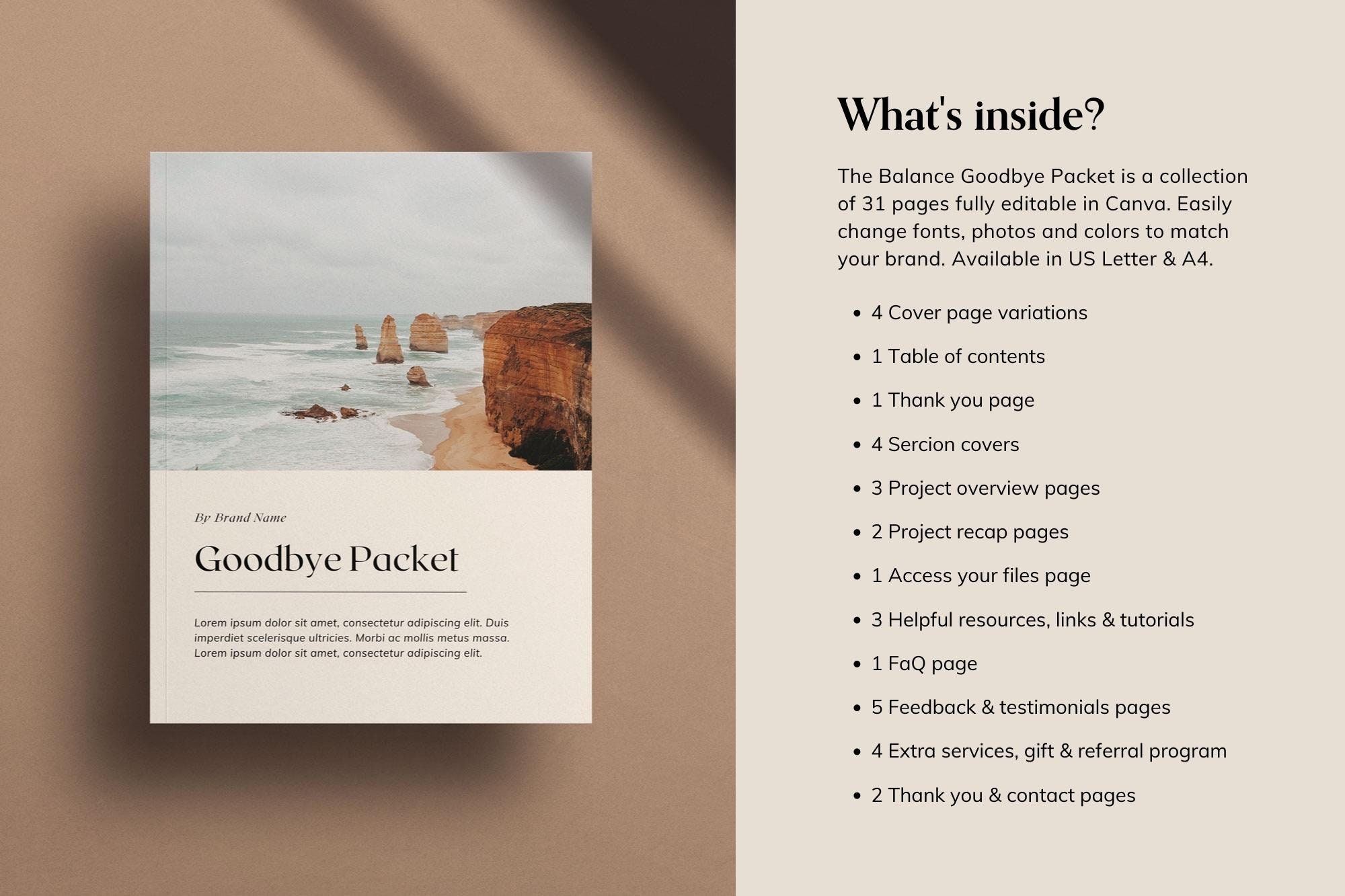 BALANCE | Goodbye Packet Canva Template, Client Exit Guide, Client ...