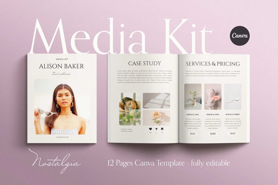 Influencer Media Kit | Media Kit Template | Blogger Media Kit | Press ...