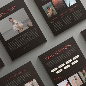DARK MODE Media Kit Canva Template for Content Creators - Etsy