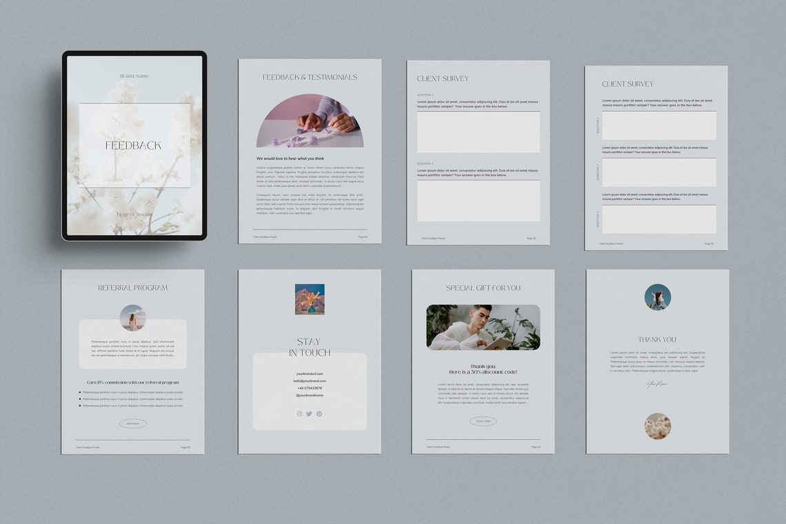 CRAFTY Goodbye Packet Canva Template, Client Exit Guide, Client Off ...
