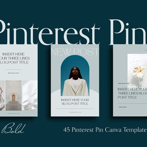 BOLD | Pinterest Pin Canva Templates for Creators, Bloggers and Small ...