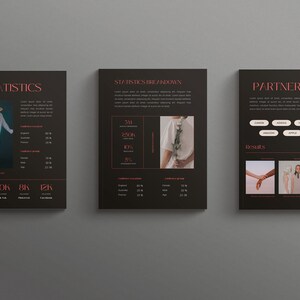 DARK MODE Media Kit Canva Template for Content Creators - Etsy