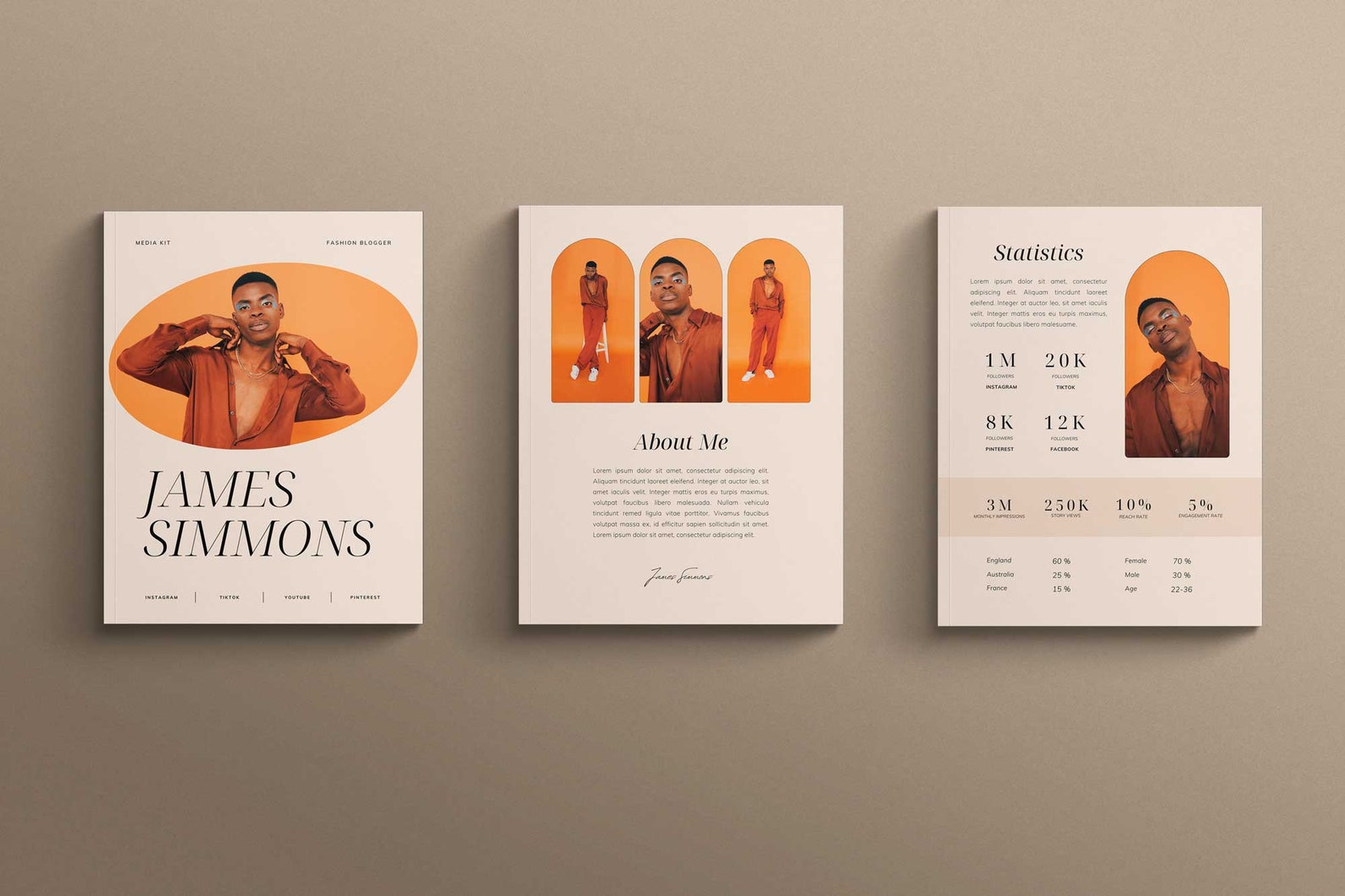 5 Page Influencer Media Kit Canva Template, Blogger Media Kit, UGC ...