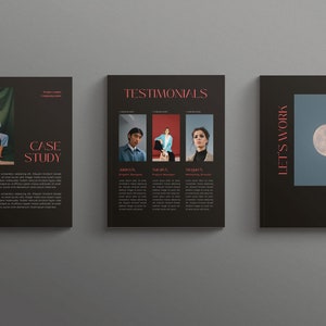 DARK MODE Media Kit Canva Template for Content Creators, Bloggers and ...