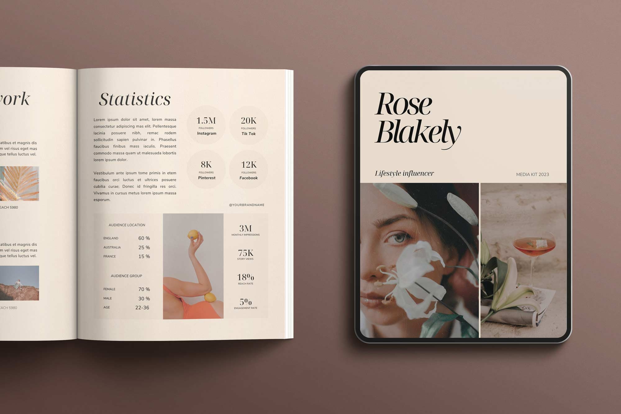 Media Kit Template for Photographers | Media Kit for Influencers ...