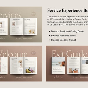 Client Service Experience Bundle Canva Templates | Services and Pricing ...